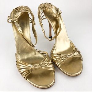 Gucci | Shoes | Gucci Gold Metallic Heels | Poshmark